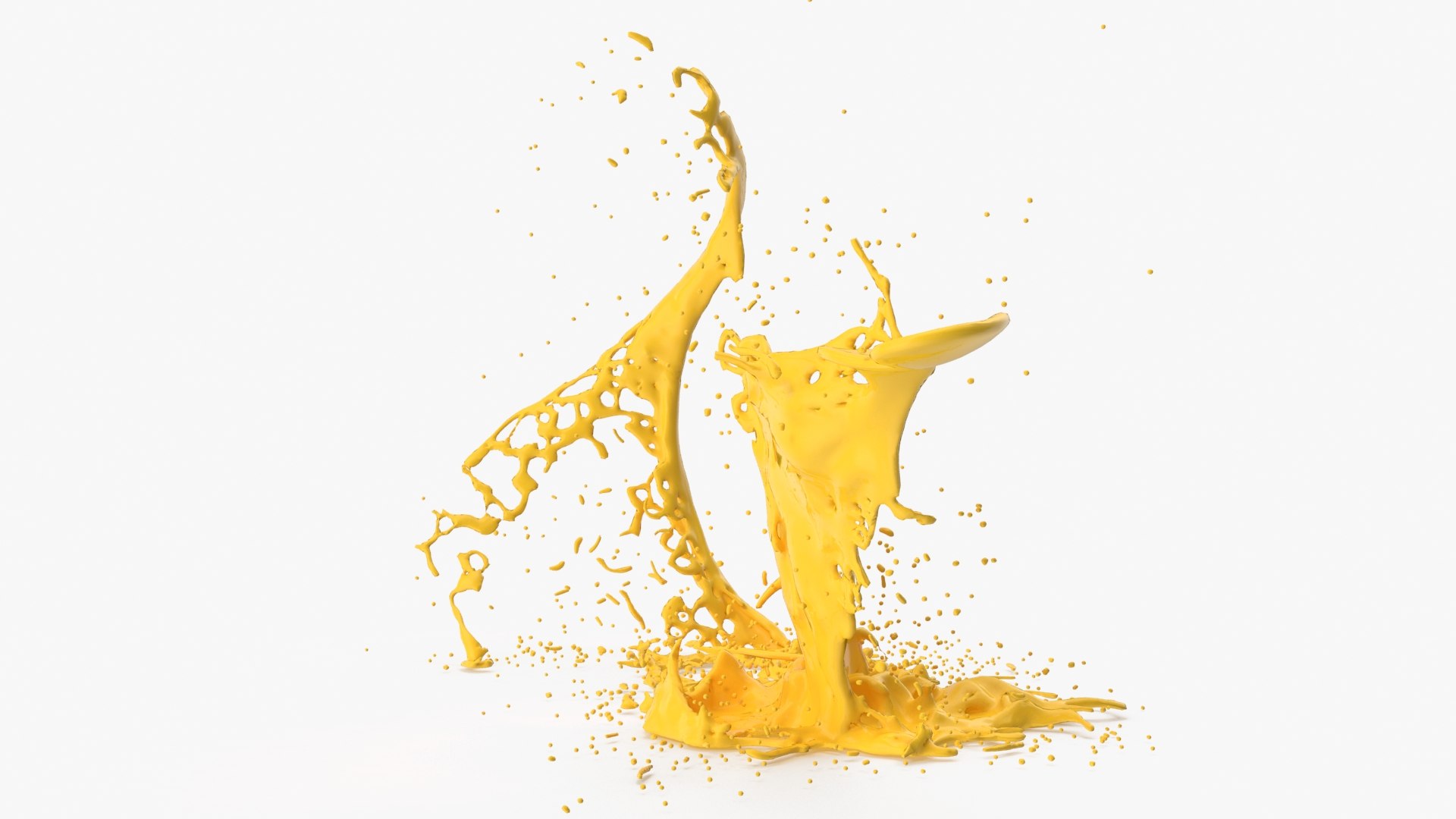 3D Yellow Splash 02 - TurboSquid 1826819