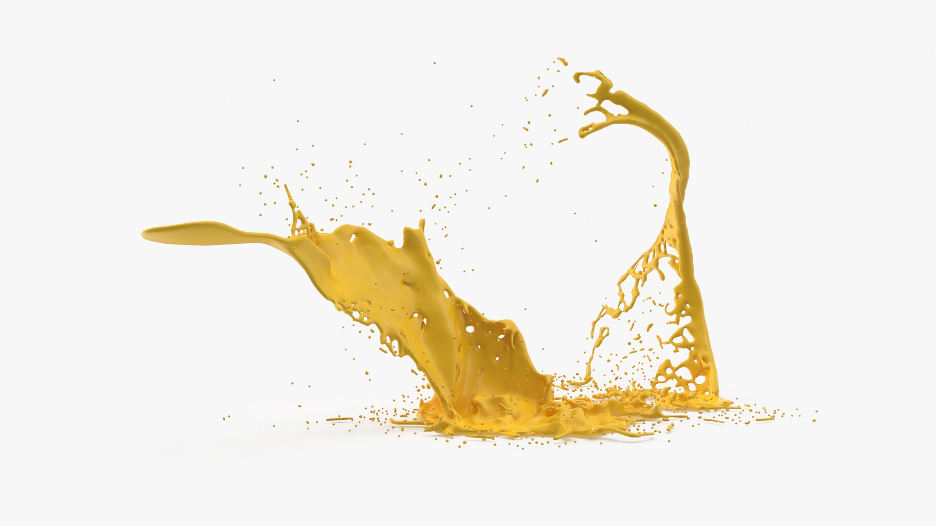 3D Yellow Splash 02 - TurboSquid 1826819
