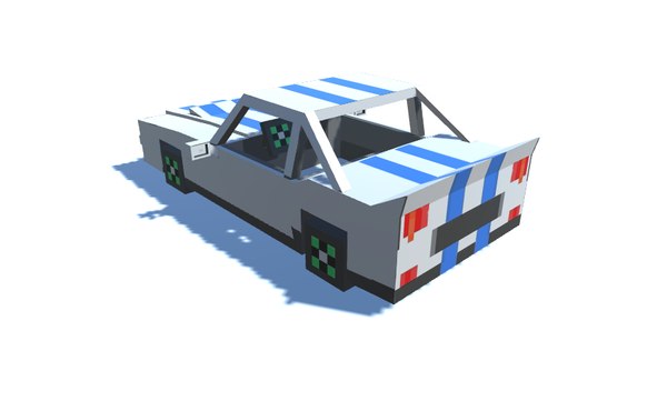 minecraft sport car 3d model