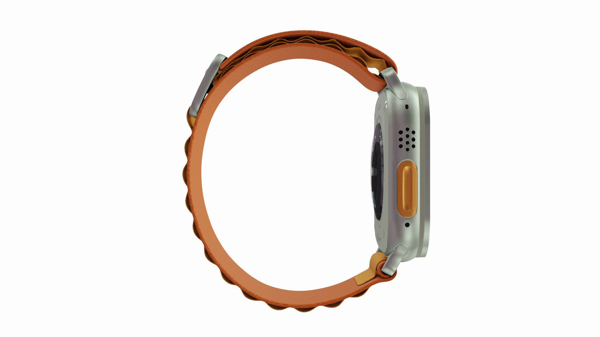 3D Apple Watch Ultra Titanium Case With Orange Alpine Loop - TurboSquid ...