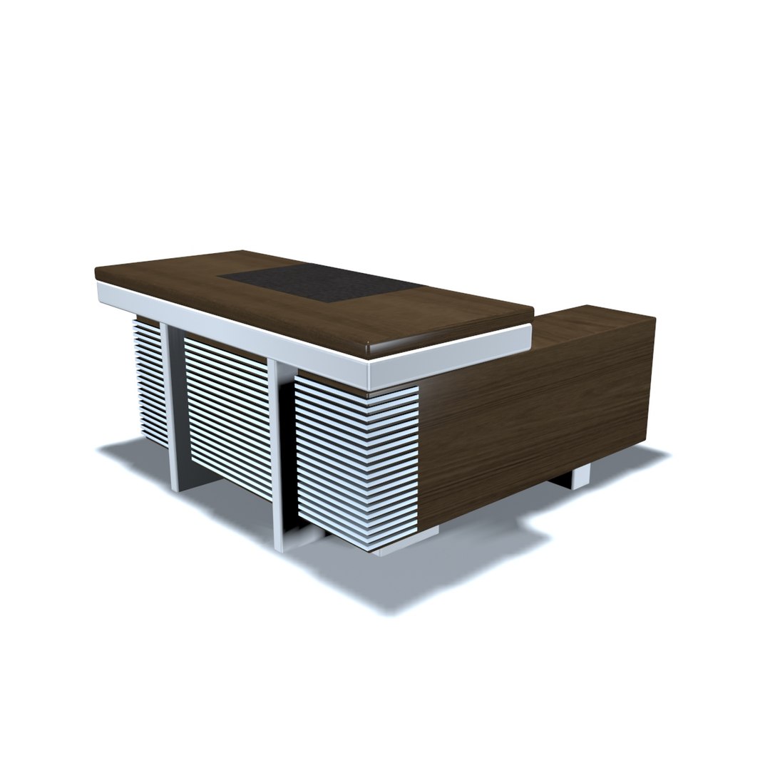 Executive Office Desk 3D Model - TurboSquid 1544313