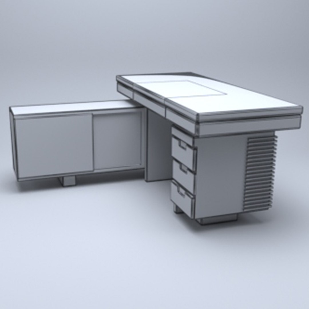 Executive Office Desk 3D Model - TurboSquid 1544313