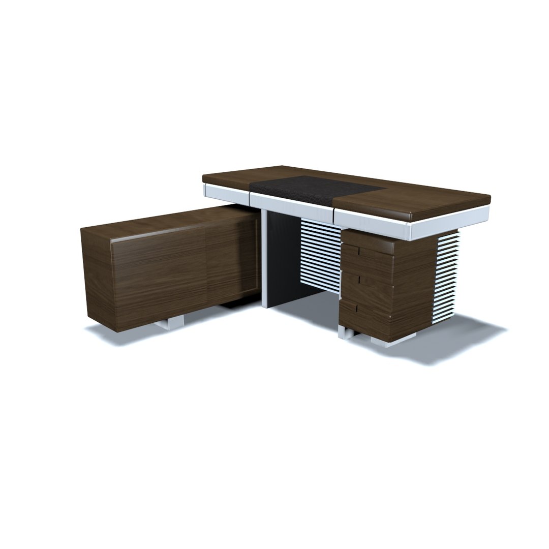 Executive Office Desk 3D Model - TurboSquid 1544313