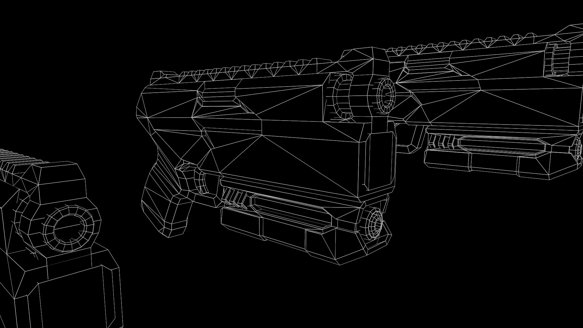 Low Poly Cyberpunk Sci-Fi Pistol Low-poly 3D Model 3D Model ...