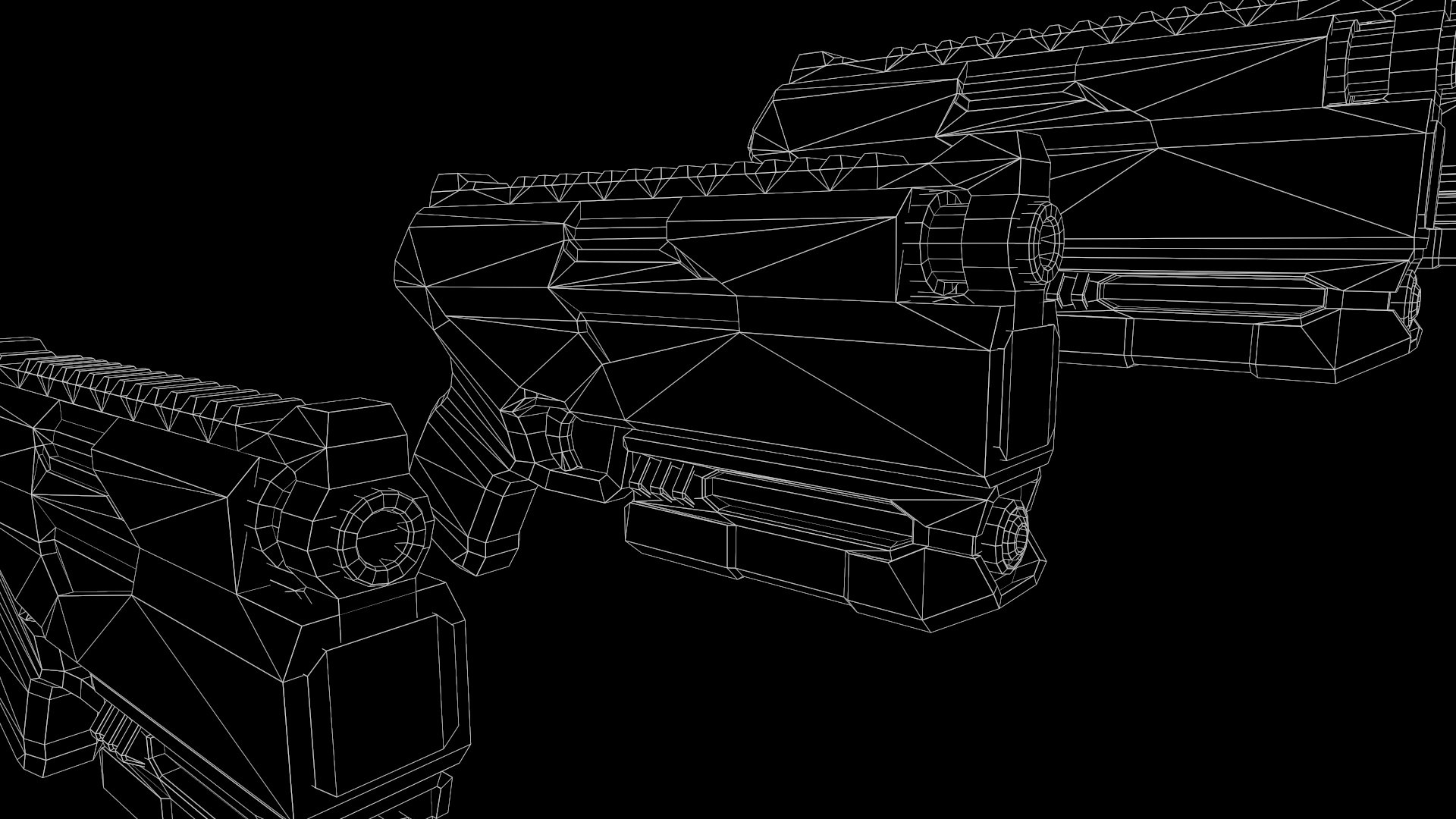 Low Poly Cyberpunk Sci-Fi Pistol Low-poly 3D Model 3D Model ...