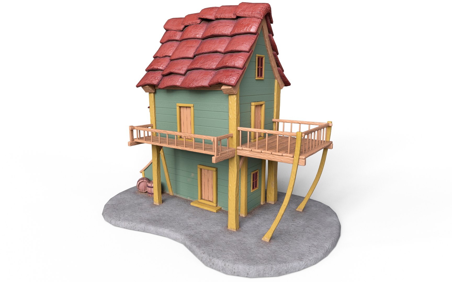 Cartoon House3D模型 - TurboSquid 1955918