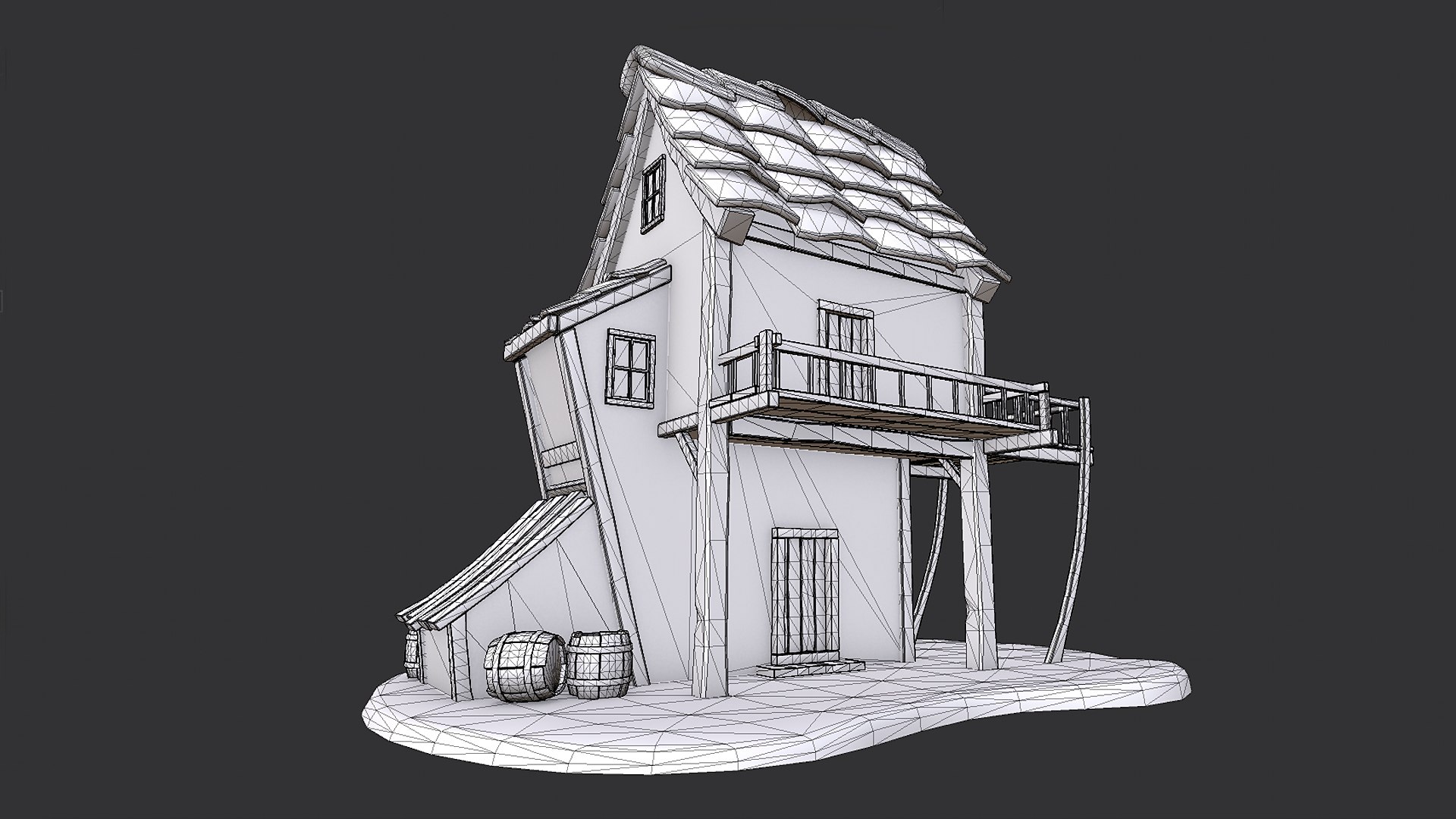 Cartoon House 3D Model - TurboSquid 1955918