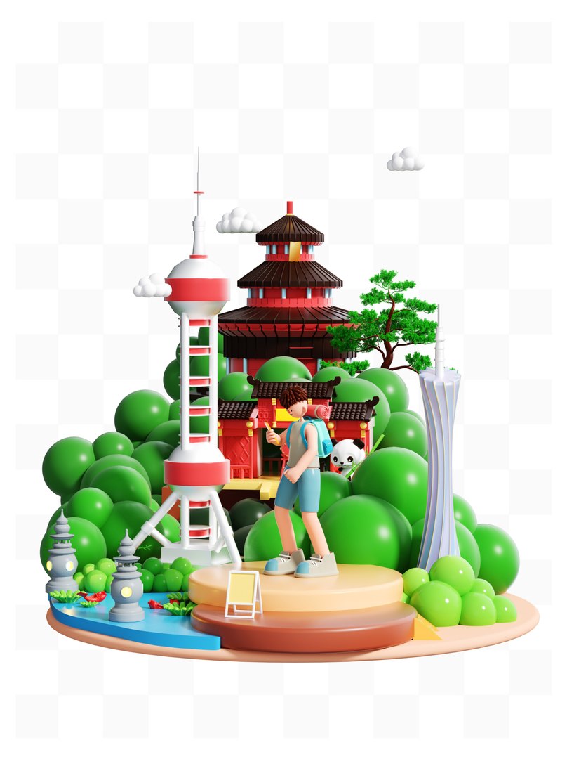 3D 3D three-dimensional cartoon - TurboSquid 2048025