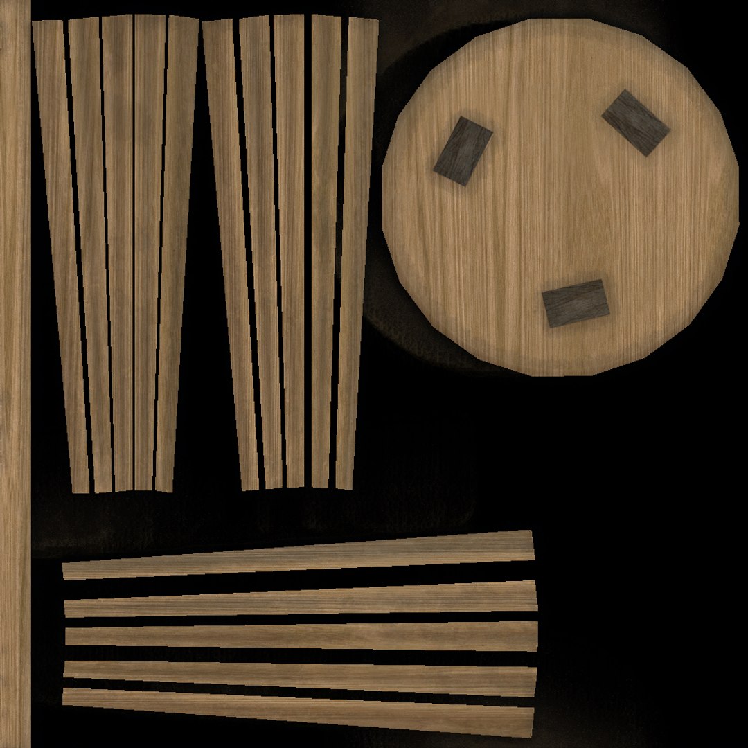 Free Wooden Stool 3d Model