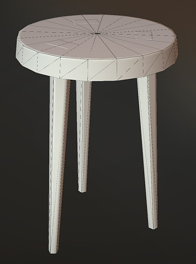 Free Wooden Stool 3d Model