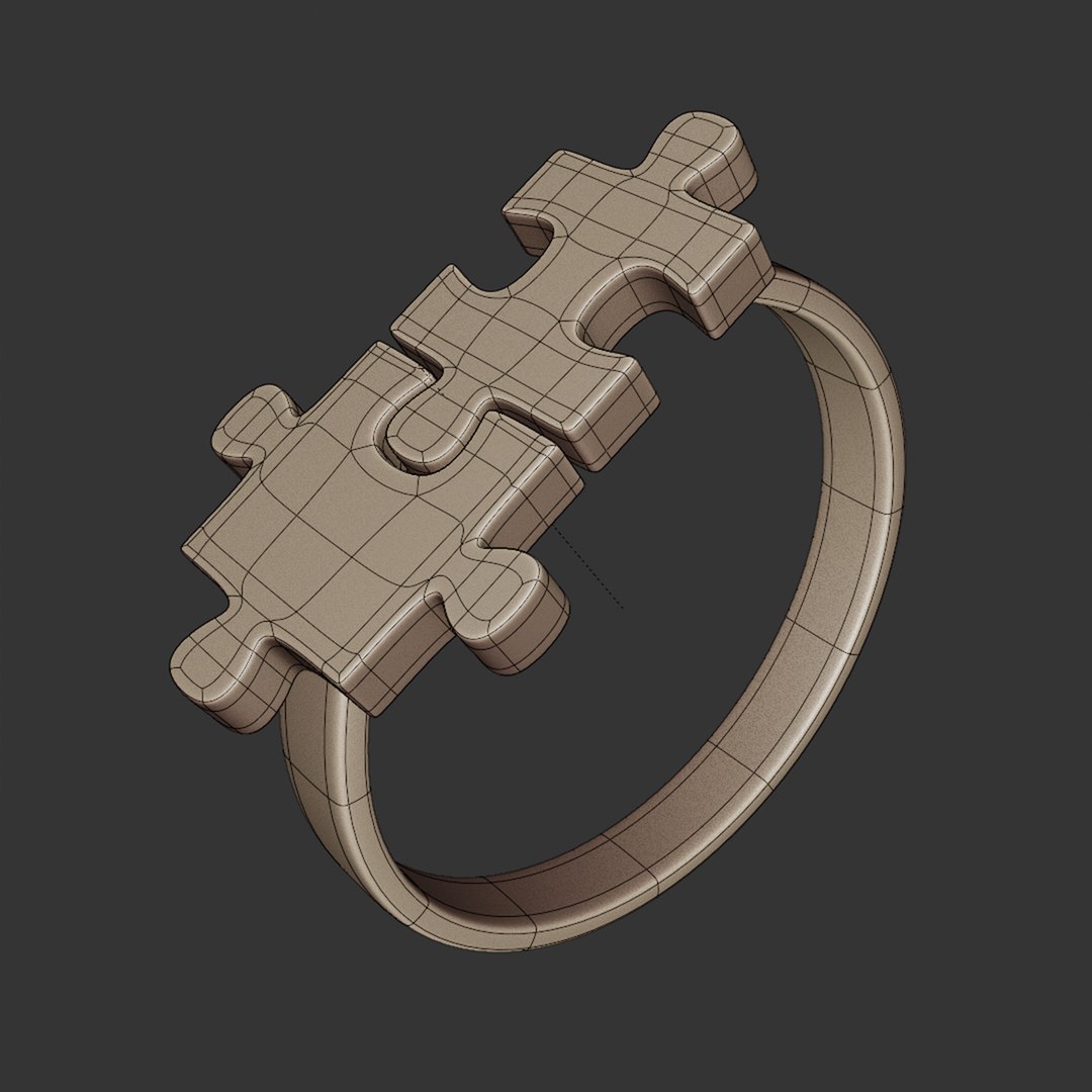 3D Golden Puzzle Ring - Timeless Unity 73 - TurboSquid 2410343