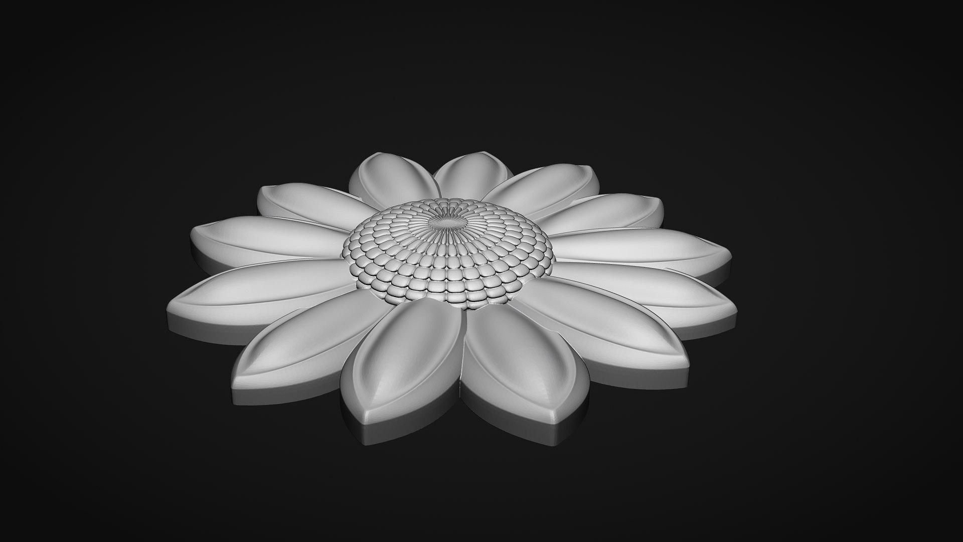 Daisy Garden Flower Bas Relief 3D Print Model 3D Model - TurboSquid 2367453