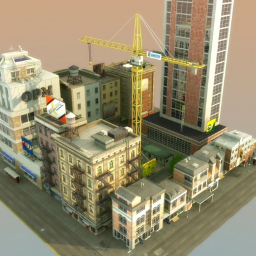 3ds max definition city block cityscapes