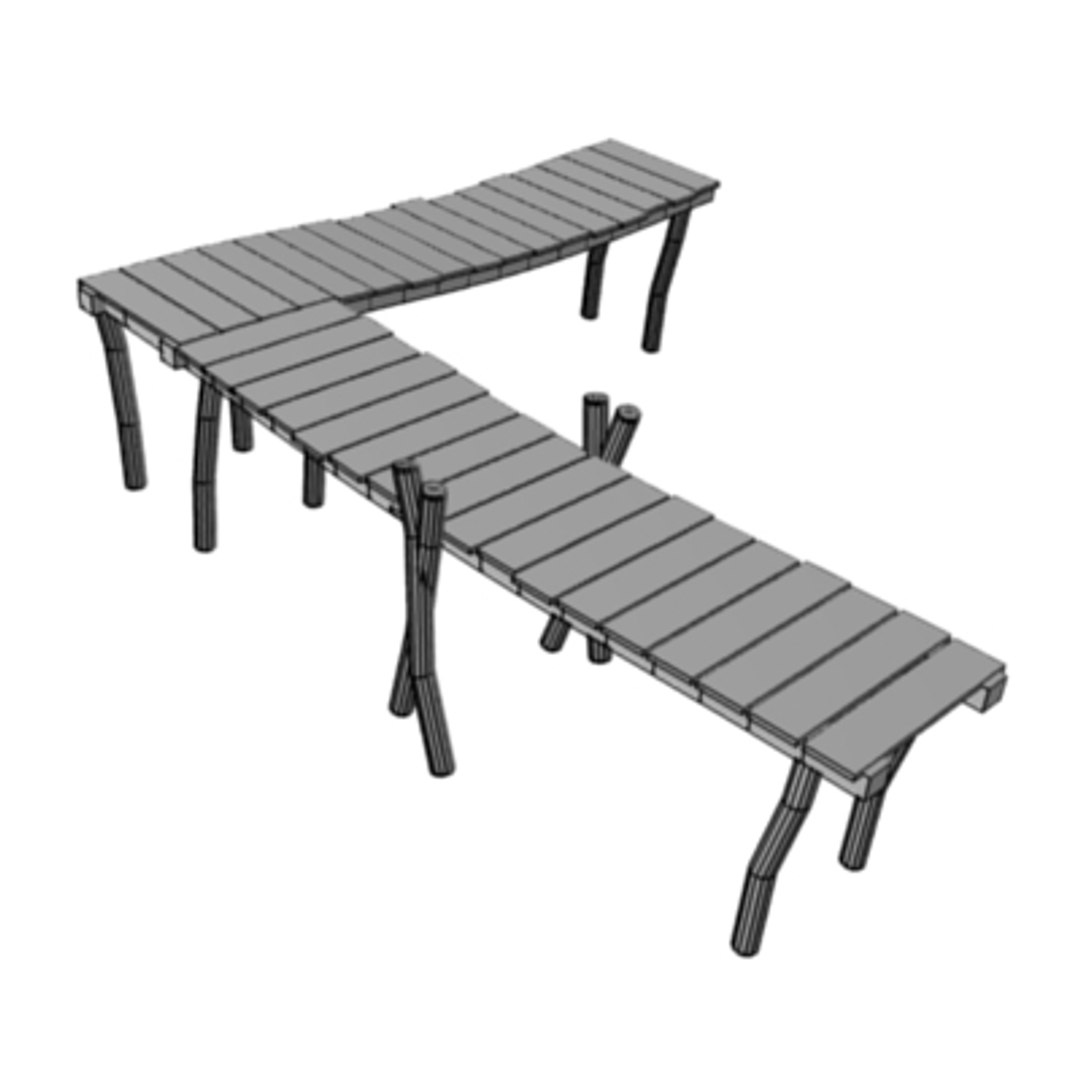 3d landing stage model