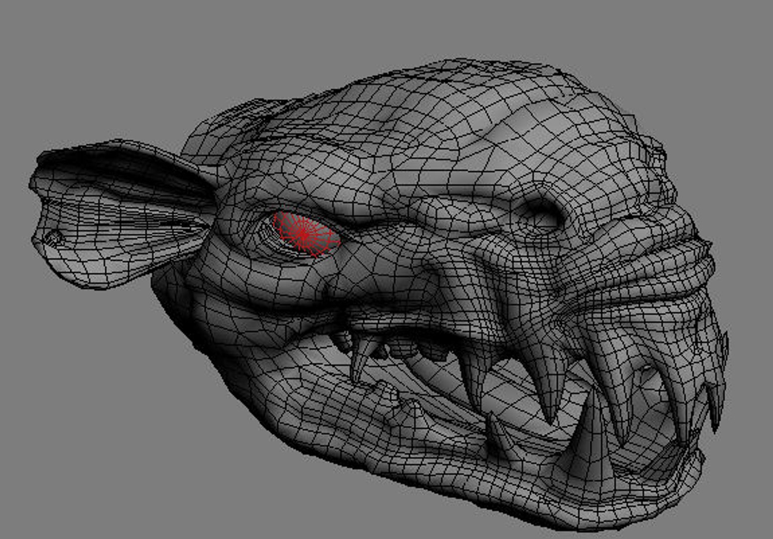 3d Model Bust Rat Monster