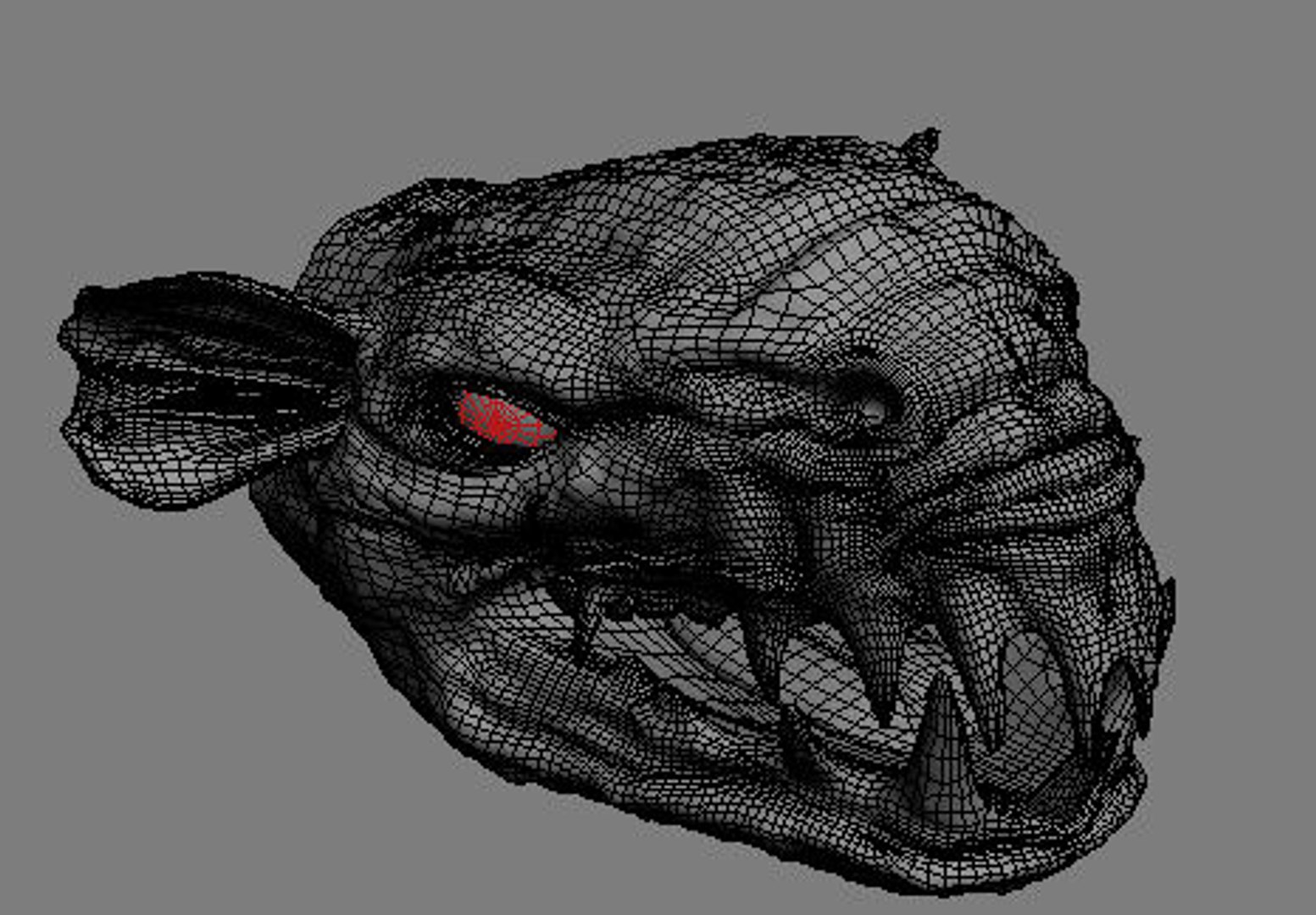 3d Model Bust Rat Monster
