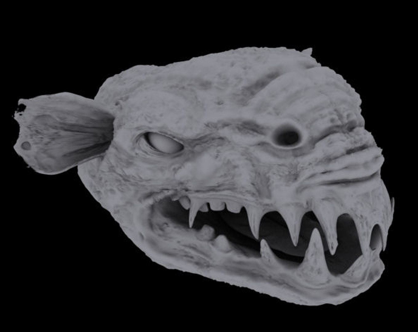 3d Model Bust Rat Monster
