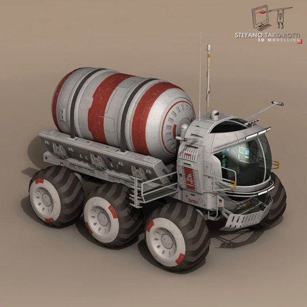 3d fictional lunar vehicle