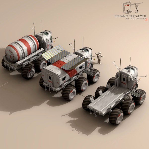 3d fictional lunar vehicle
