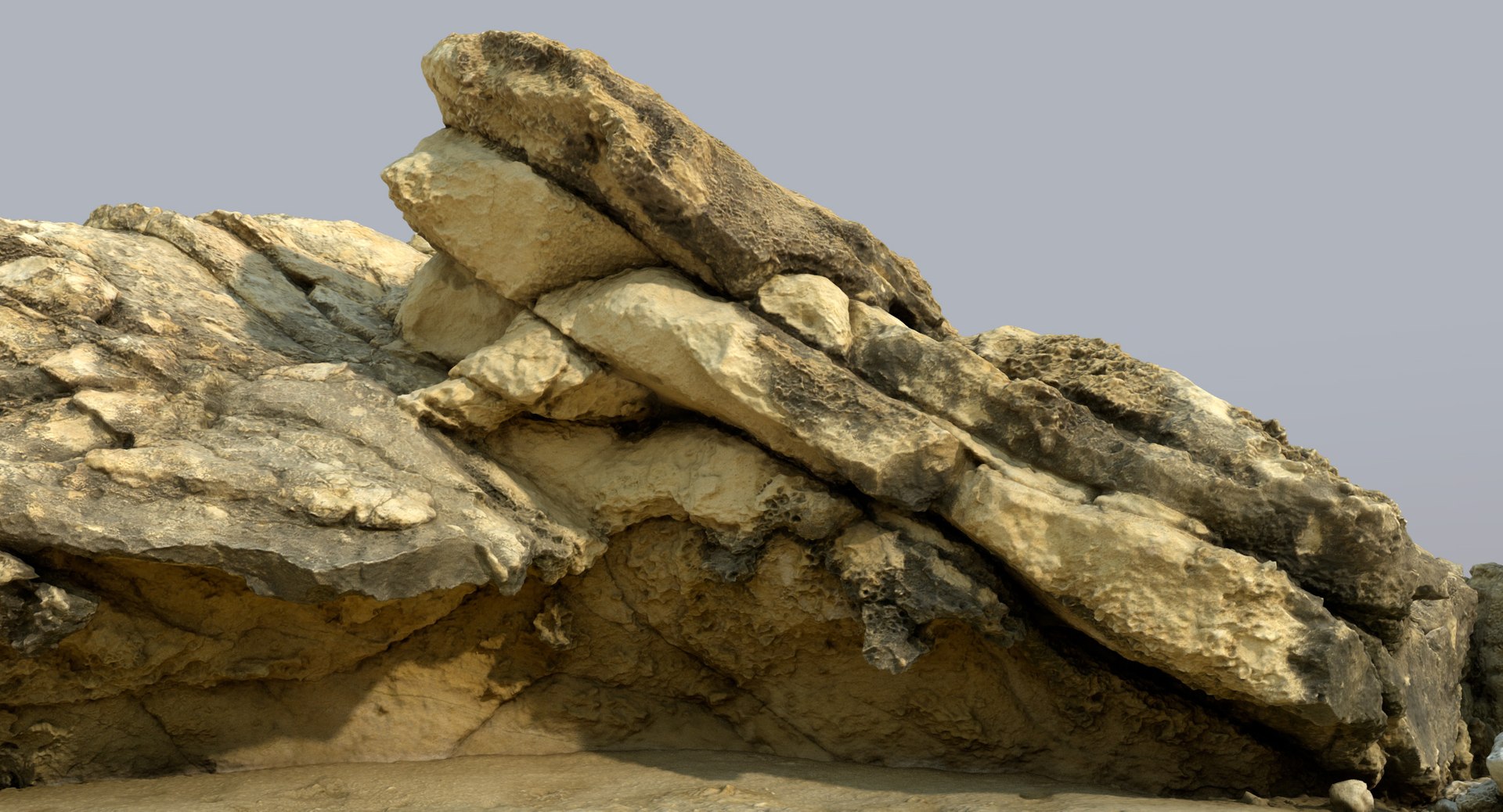 Limestone rock 3D model - TurboSquid 1205231