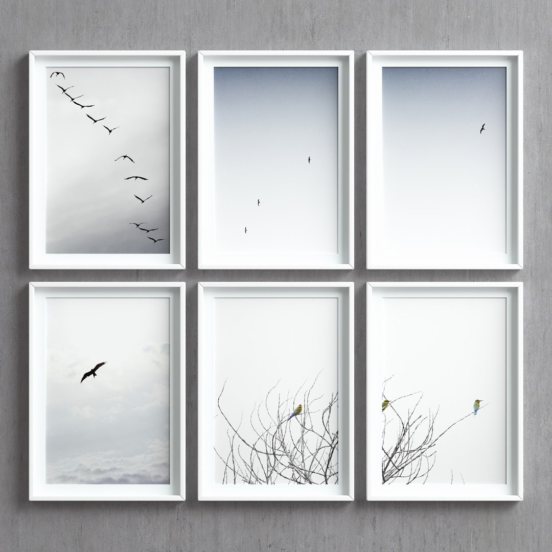 3D Picture Frames Set Model - TurboSquid 1313373