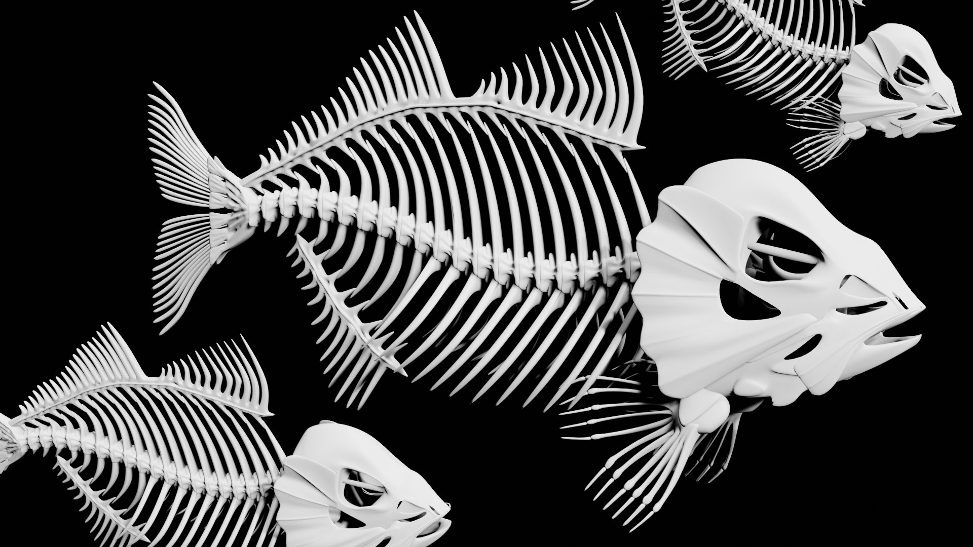 3D Fish Skeleton Model - TurboSquid 1820092