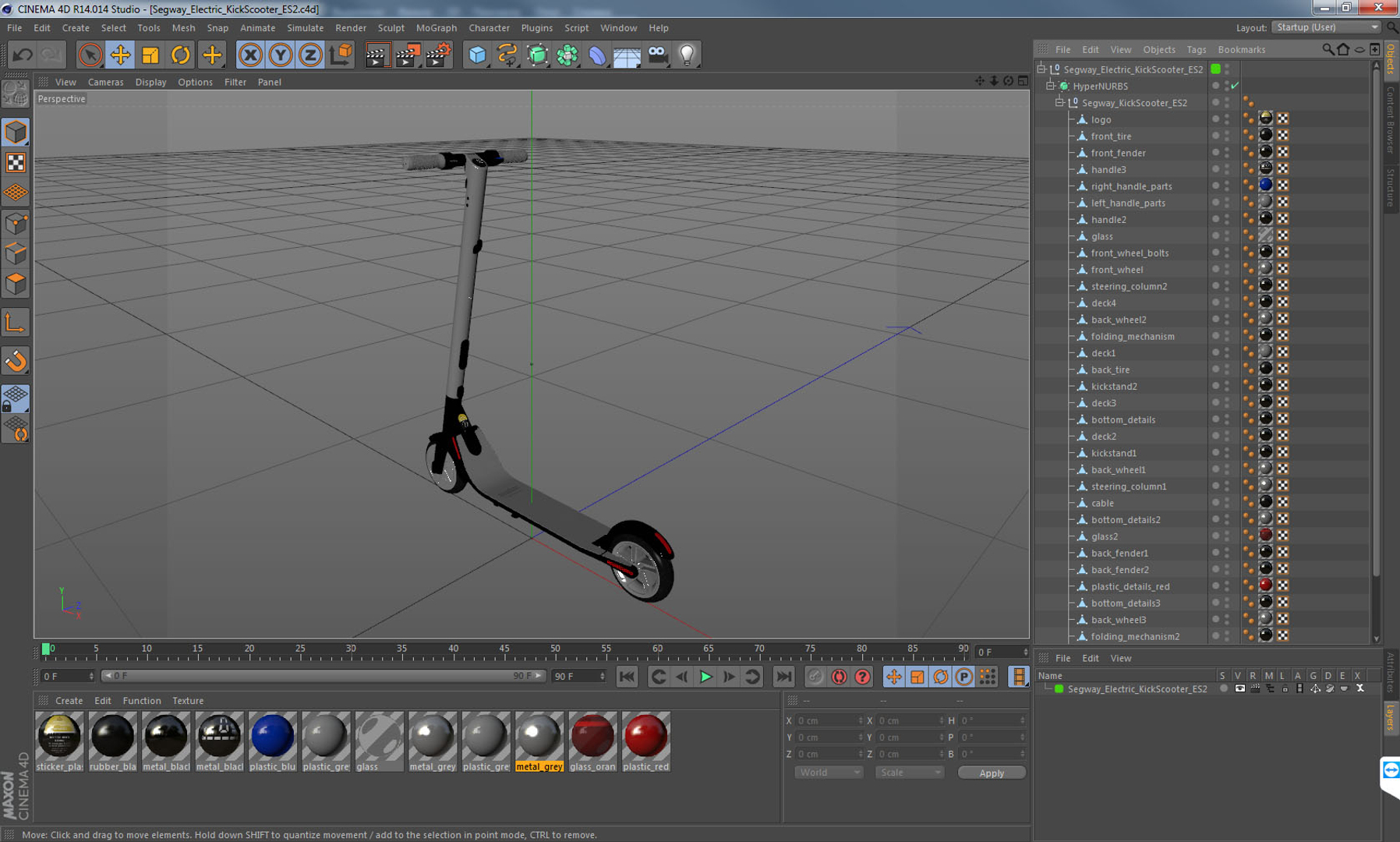 Segway electric kickscooter es2 3D - TurboSquid 1266113