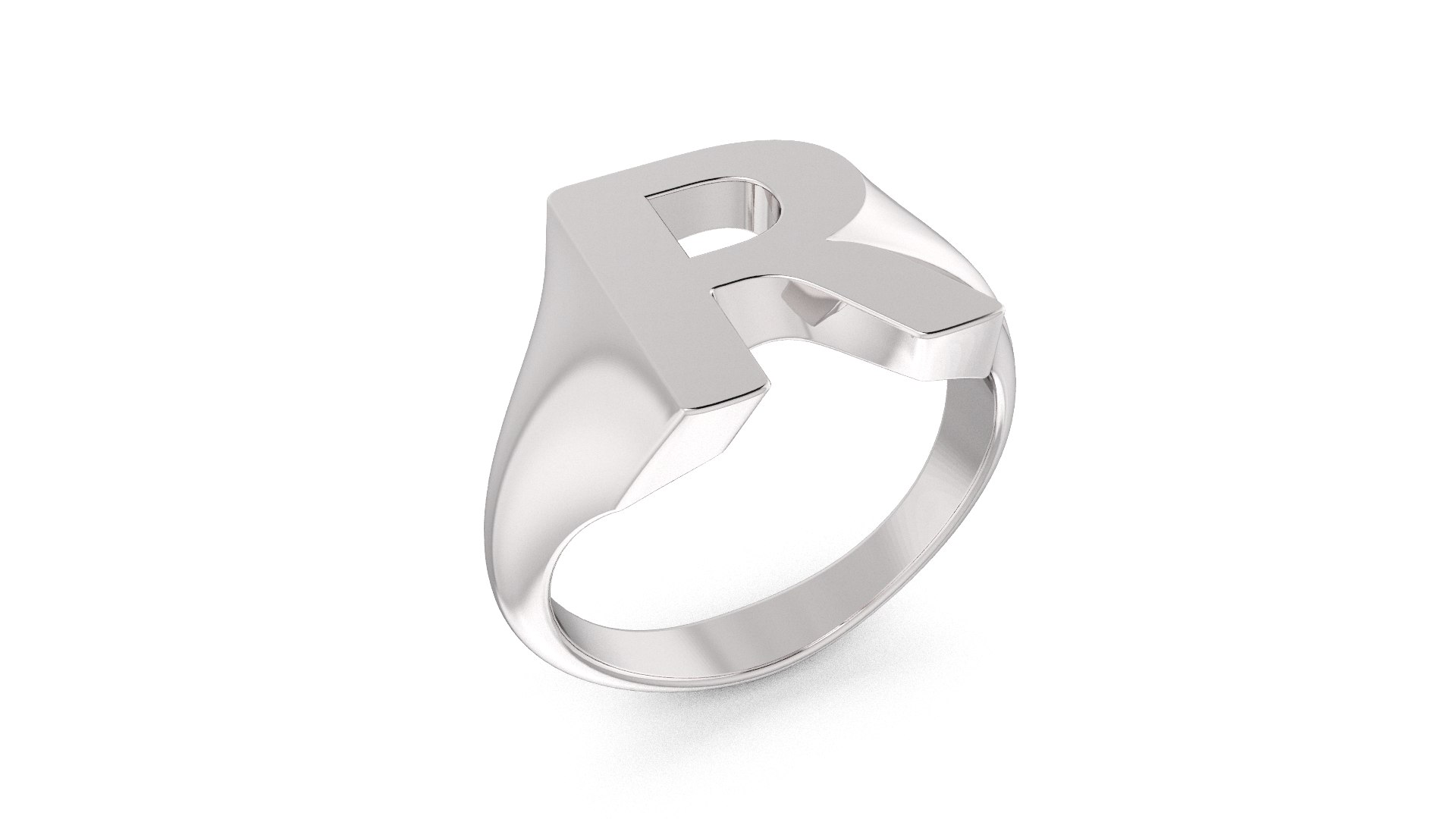 Alphabet Signet Ring R 3D - TurboSquid 2088417