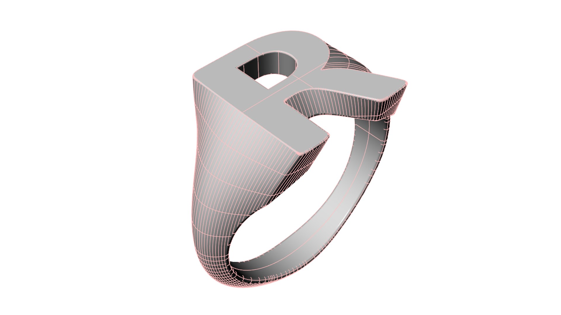 Alphabet Signet Ring R 3D - TurboSquid 2088417