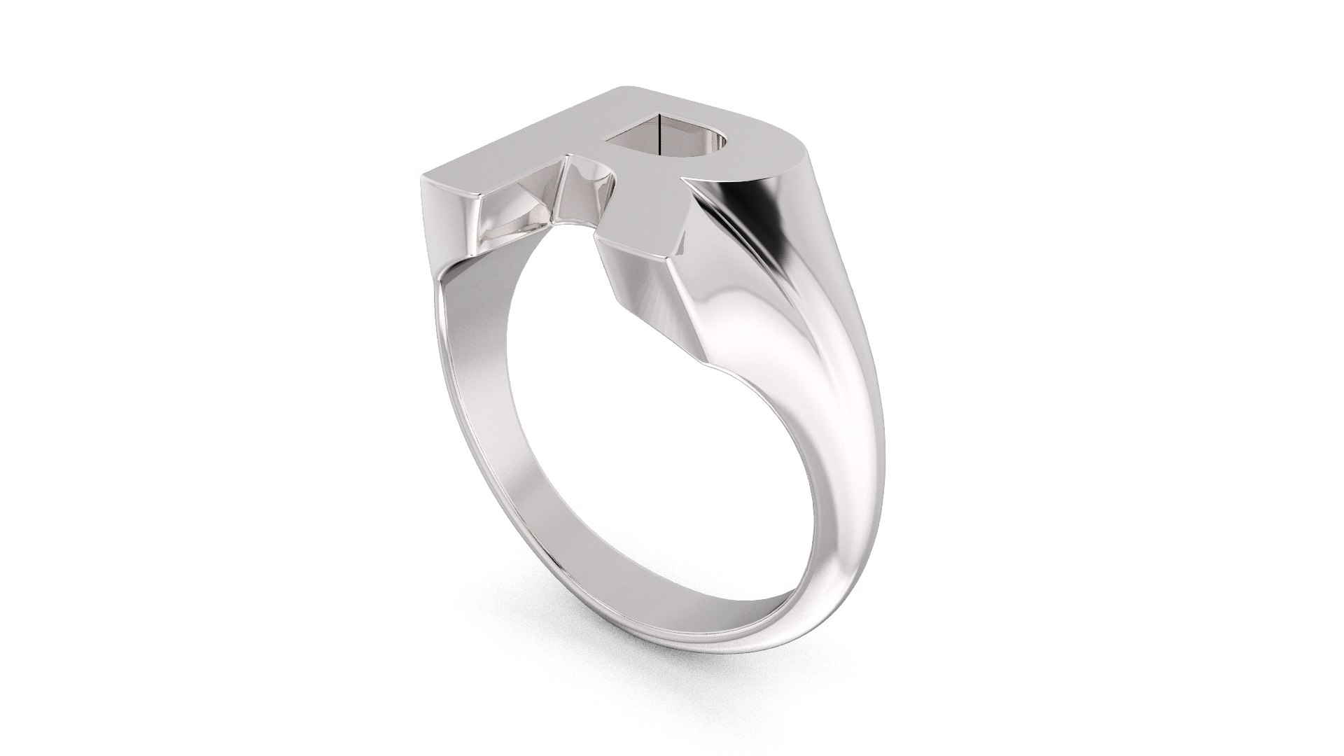 Alphabet Signet Ring R 3D - TurboSquid 2088417