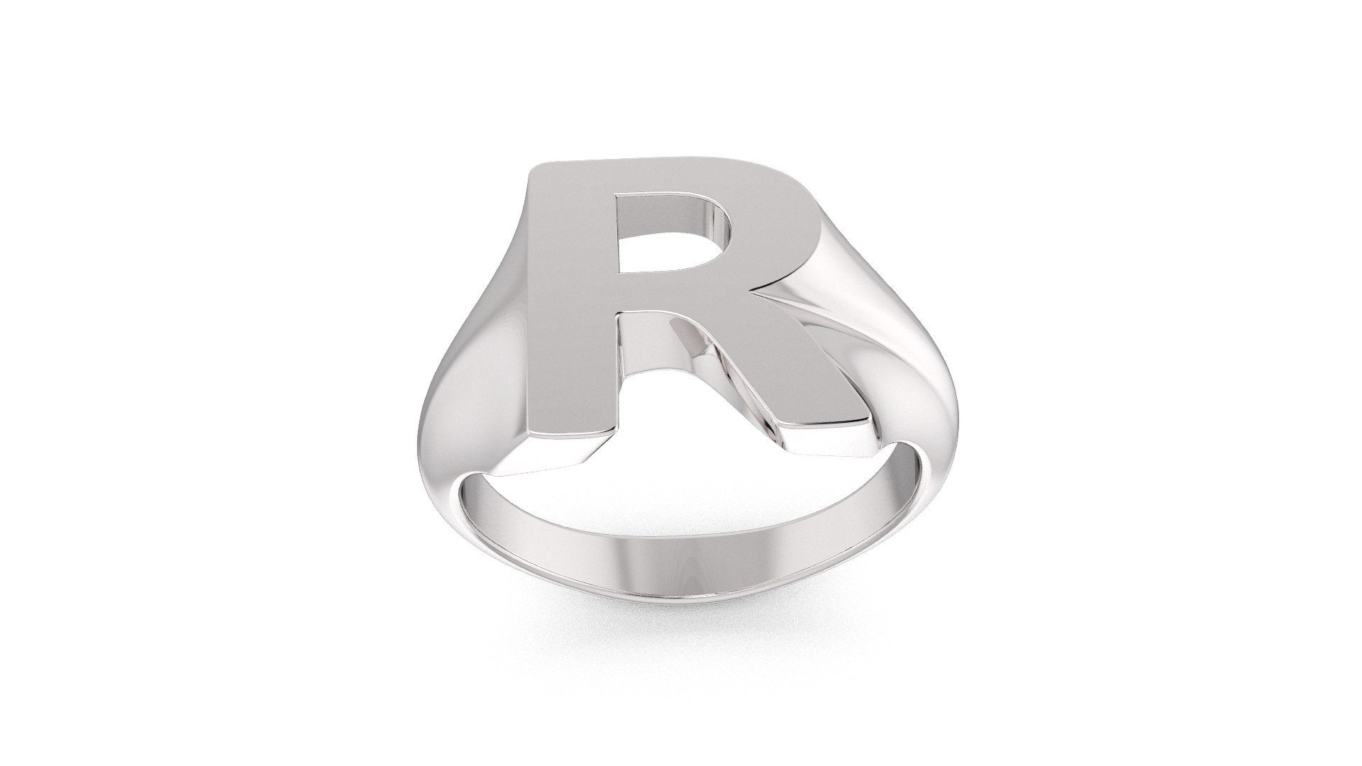 Alphabet Signet Ring R 3D - TurboSquid 2088417