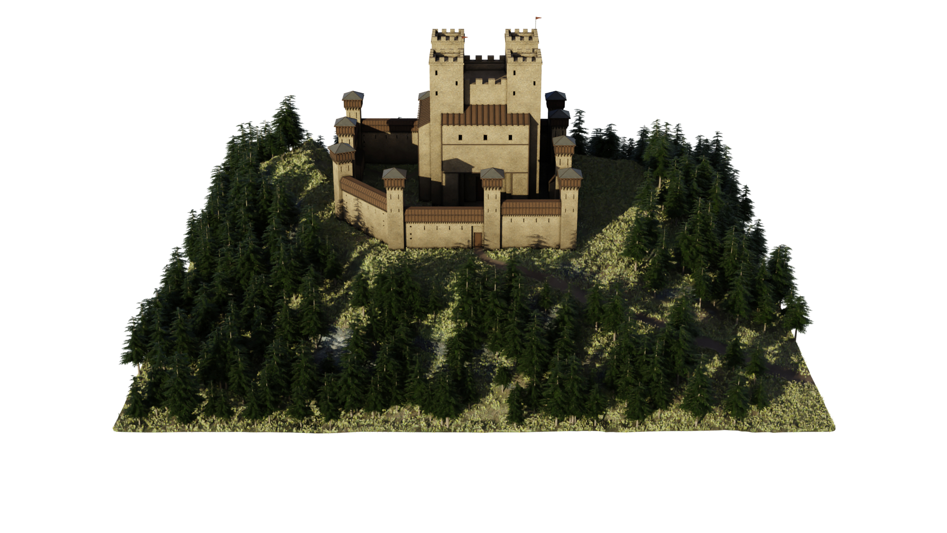 Medieval Fortress 3D Model - TurboSquid 1648045