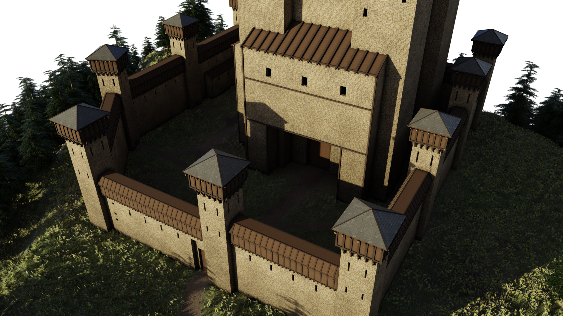 Medieval fortress 3D model - TurboSquid 1648045