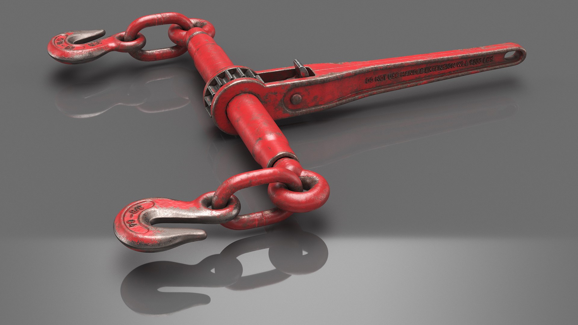 Worn Ratchet Coupling Device Red Model - TurboSquid 2268629