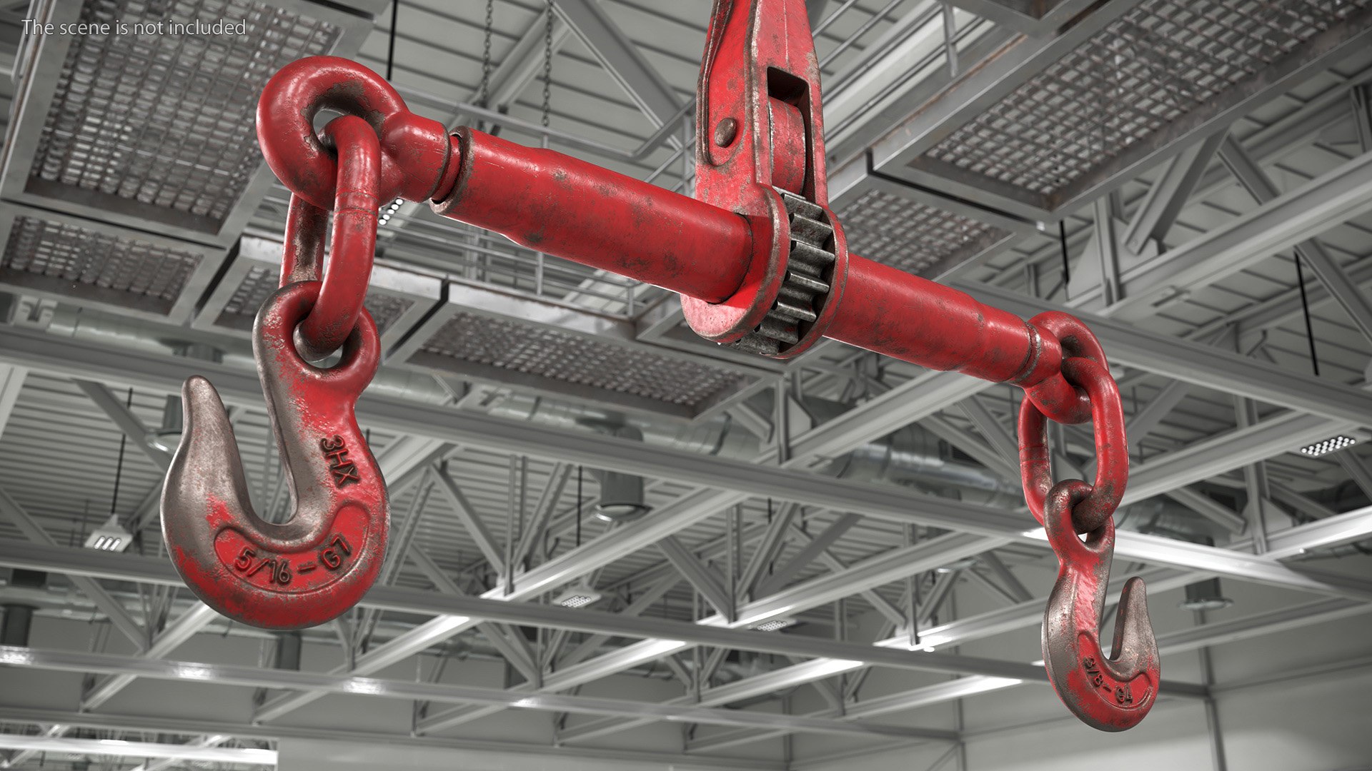 Worn Ratchet Coupling Device Red Model - TurboSquid 2268629