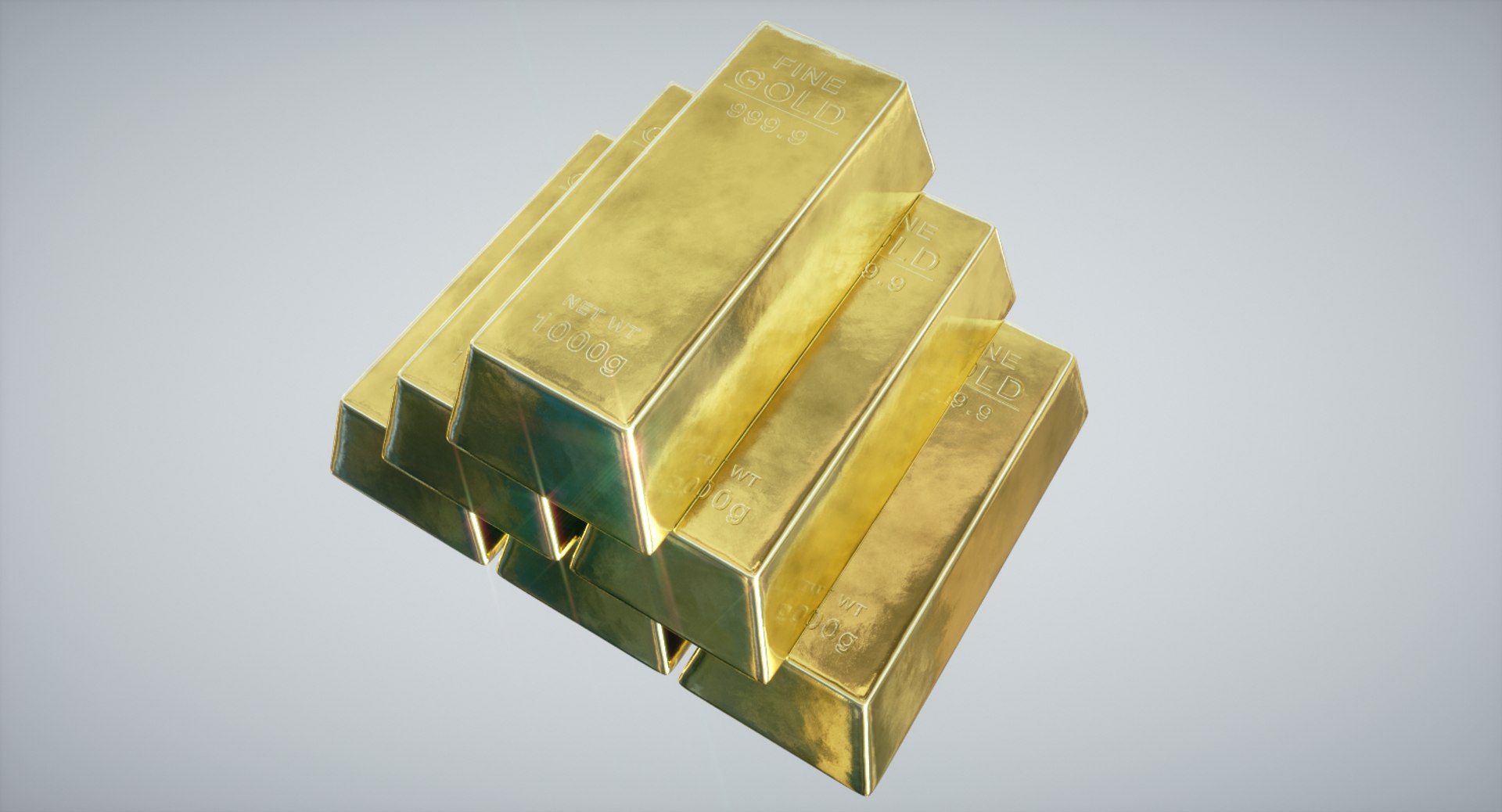 3d 4k Gold Bar