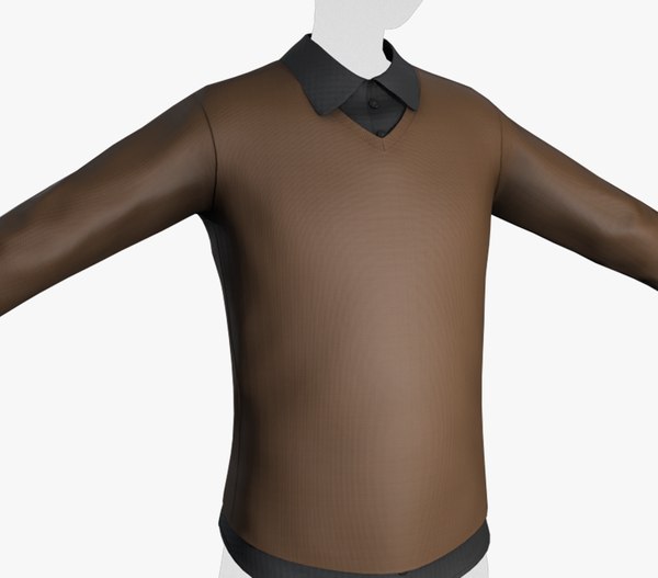 modelo 3d Sweater With a Shirt Style 10 - TurboSquid 1986949