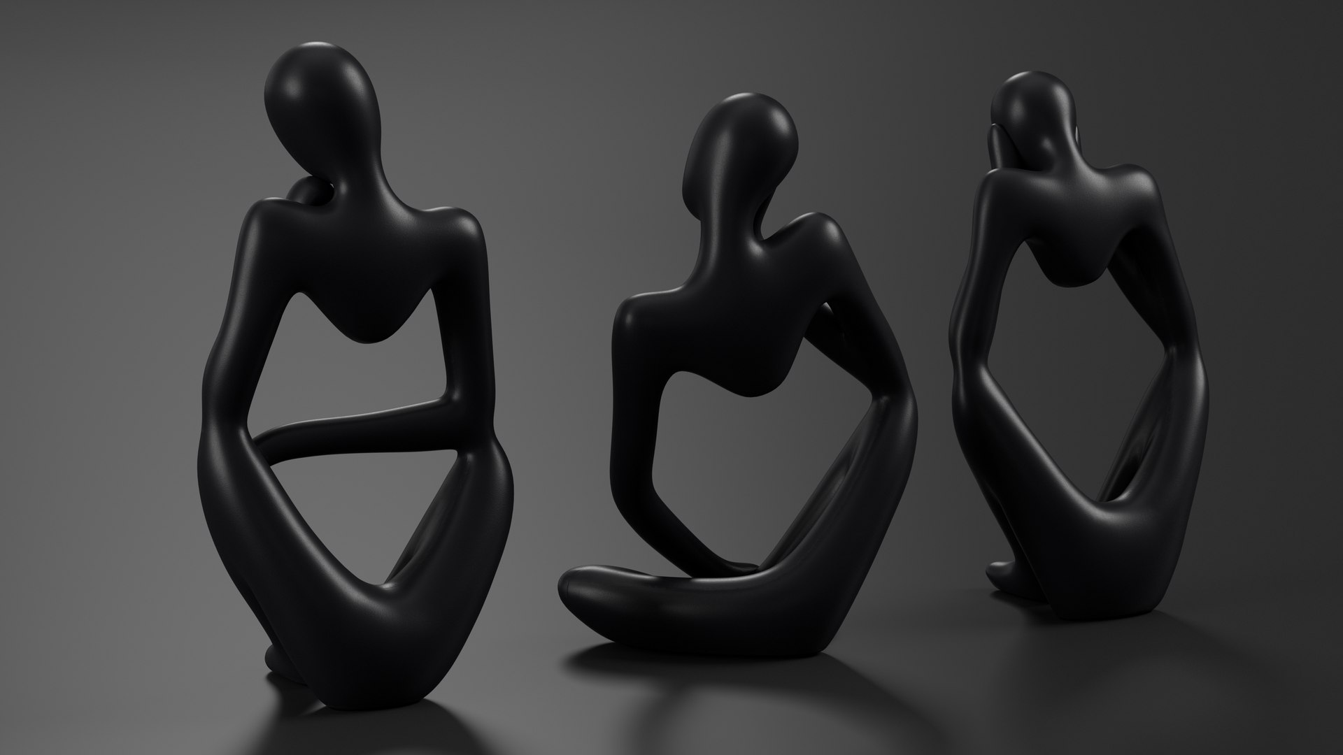 Abstract Human Figures Black 3D Model - TurboSquid 2211528