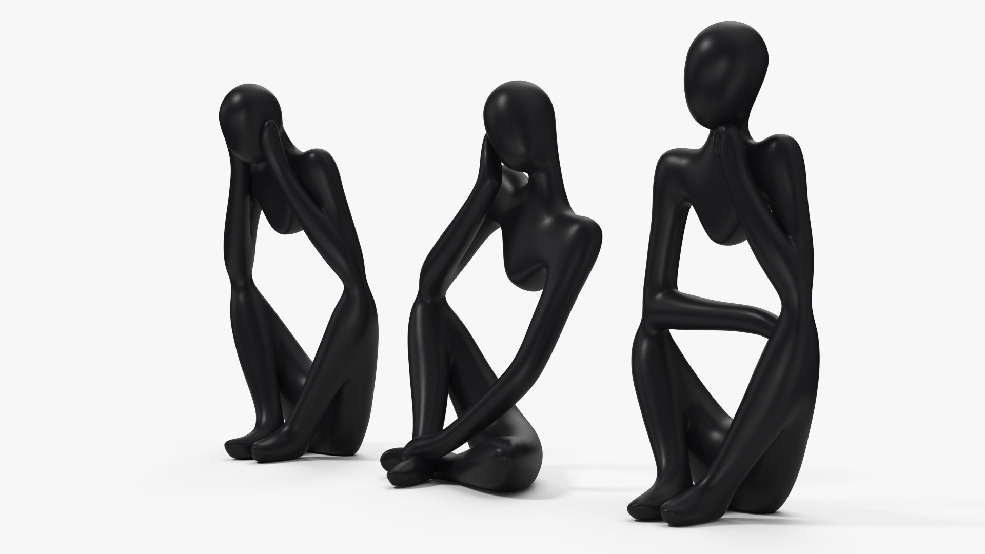 Abstract Human Figures Black 3D Model - TurboSquid 2211528