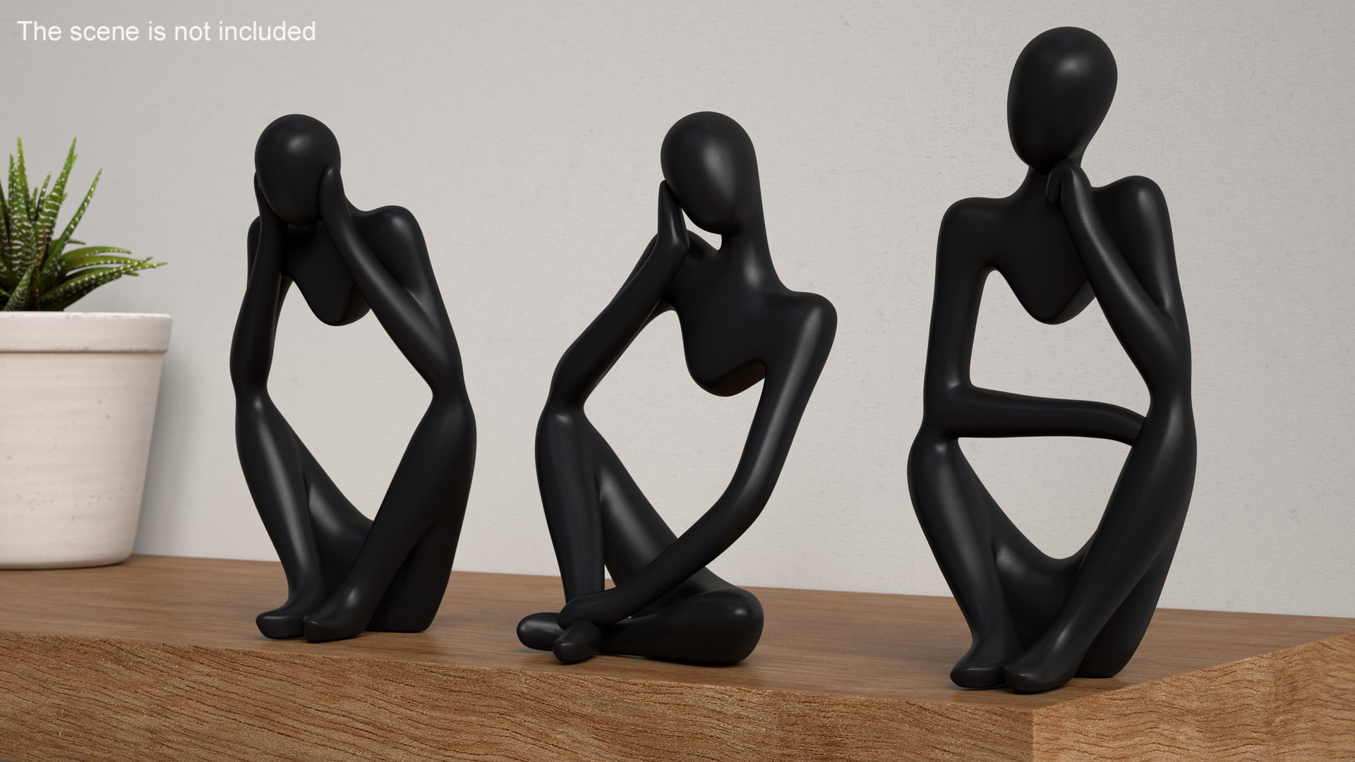 Abstract Human Figures Black 3D Model - TurboSquid 2211528