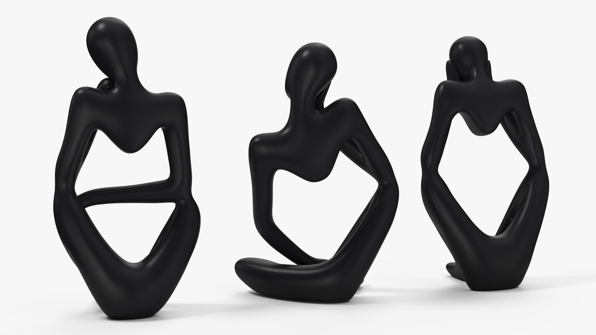 Abstract Human Figures Black 3D Model - TurboSquid 2211528