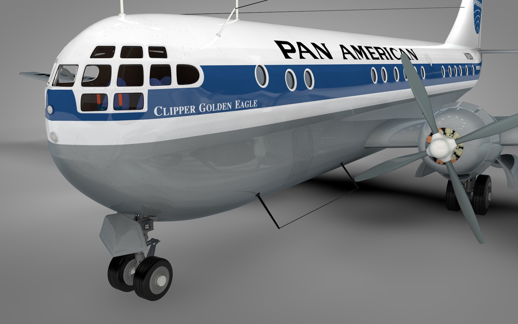 Boeing 377 Stratocruiser Pan 3D Model - TurboSquid 1440309
