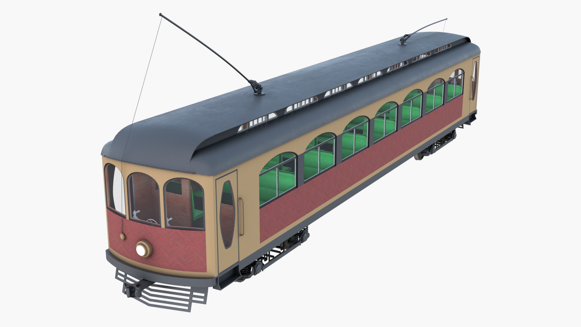 Historical Tram PBR 8K Textures 3D Model - TurboSquid 1841648