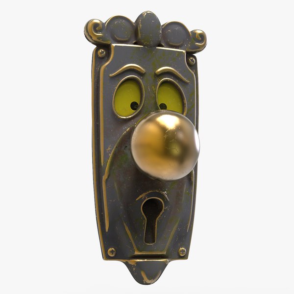 modelo 3d Perilla de puerta con manija de personaje - TurboSquid 2413530