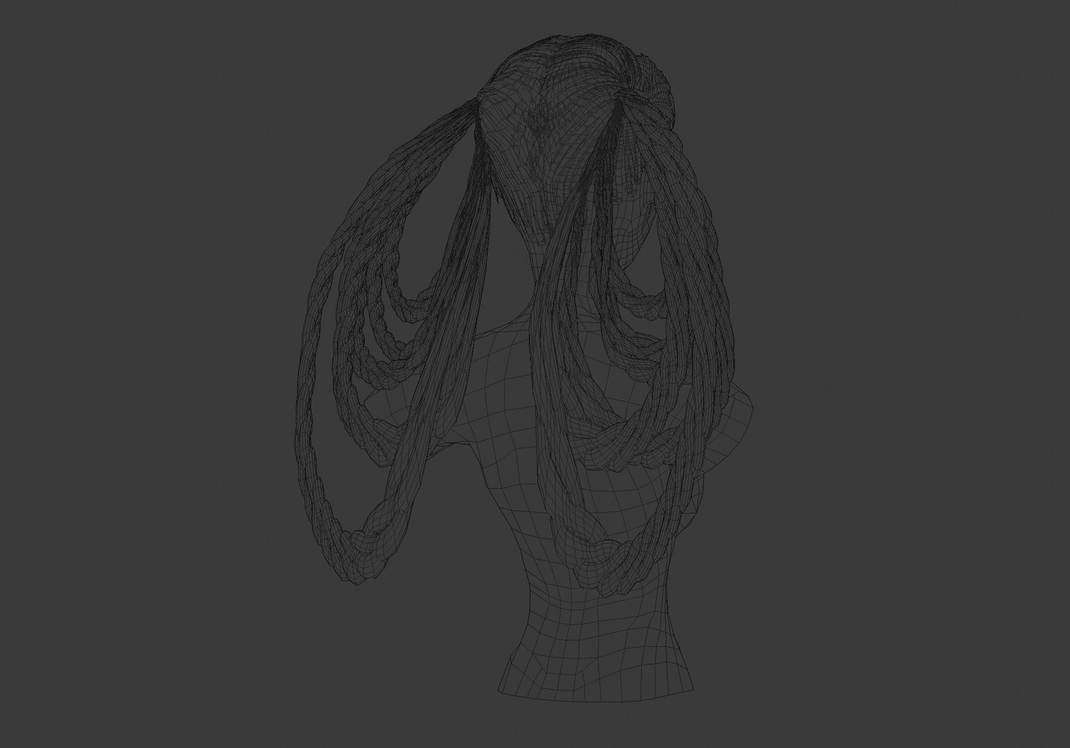 Female Braids Hair 3D Model - TurboSquid 1944483