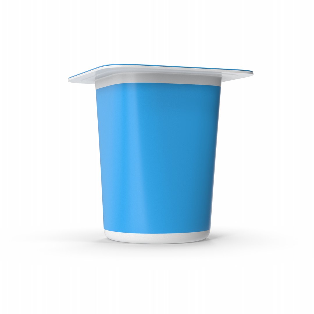 3D Blue Yogurt Cup - TurboSquid 2200371