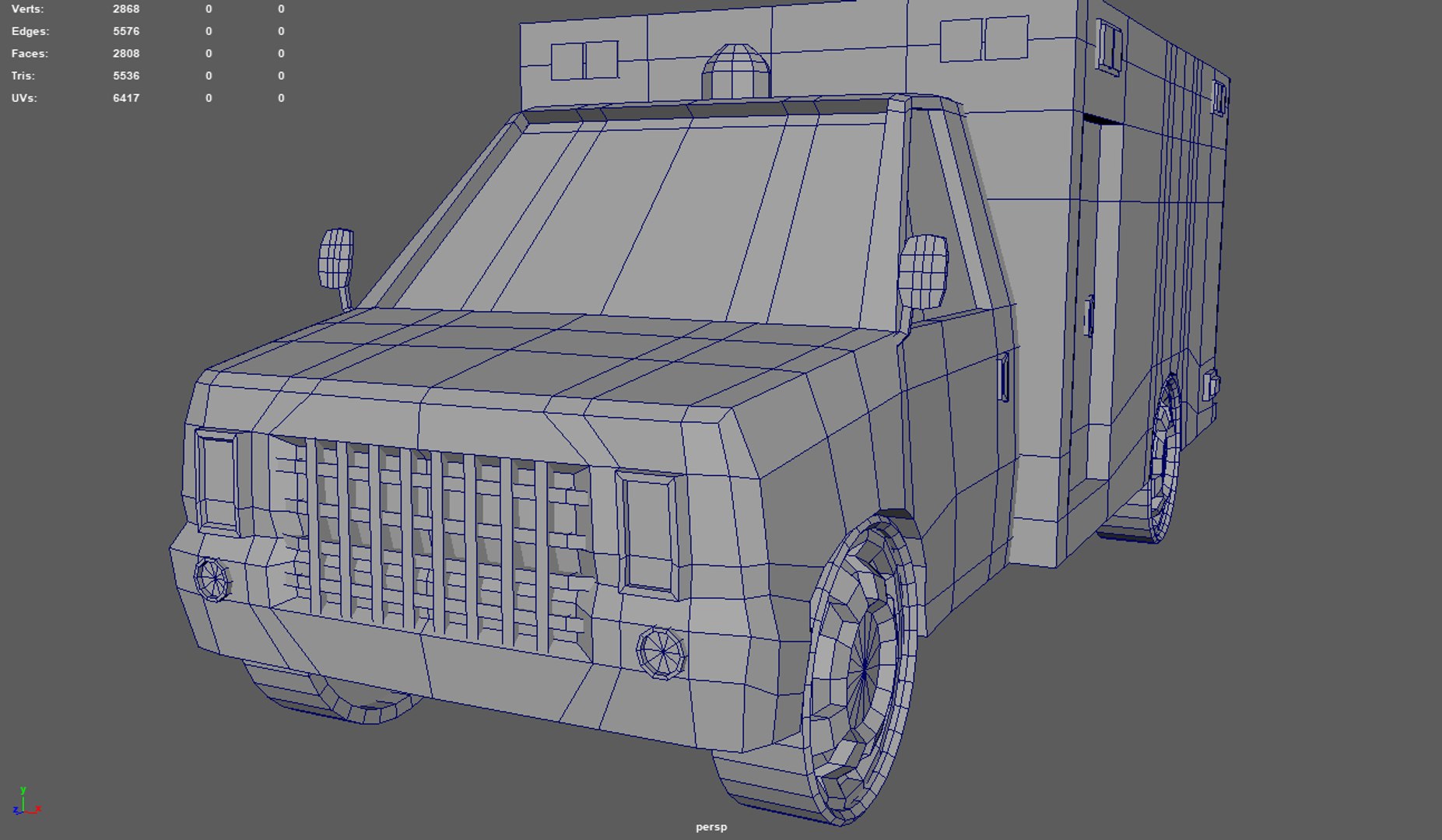 3D Low Poly Ambulance 01 model - TurboSquid 2178482