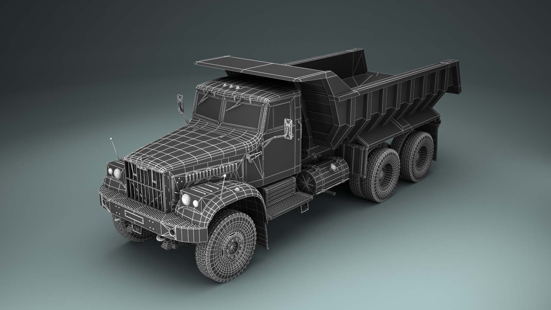 3ds Max Soviet Truck Kraz 256b