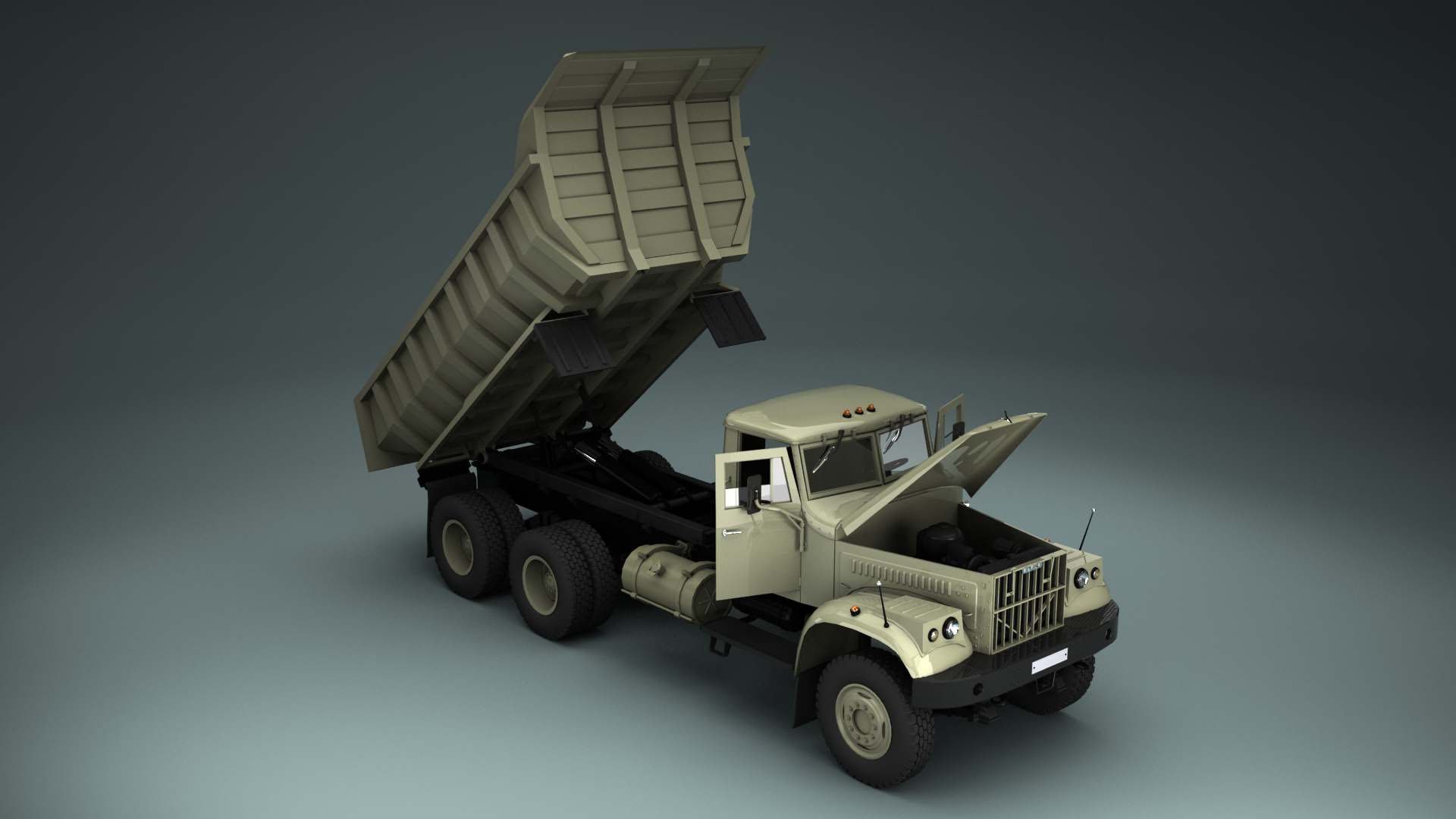 3ds Max Soviet Truck Kraz 256b