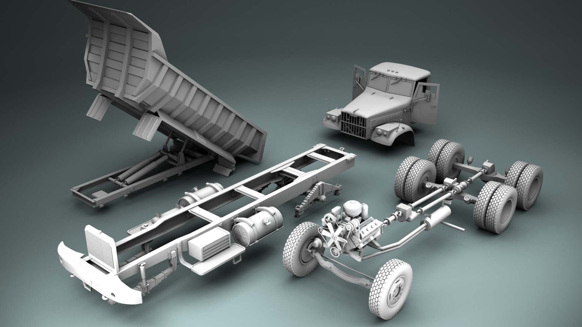 3ds Max Soviet Truck Kraz 256b